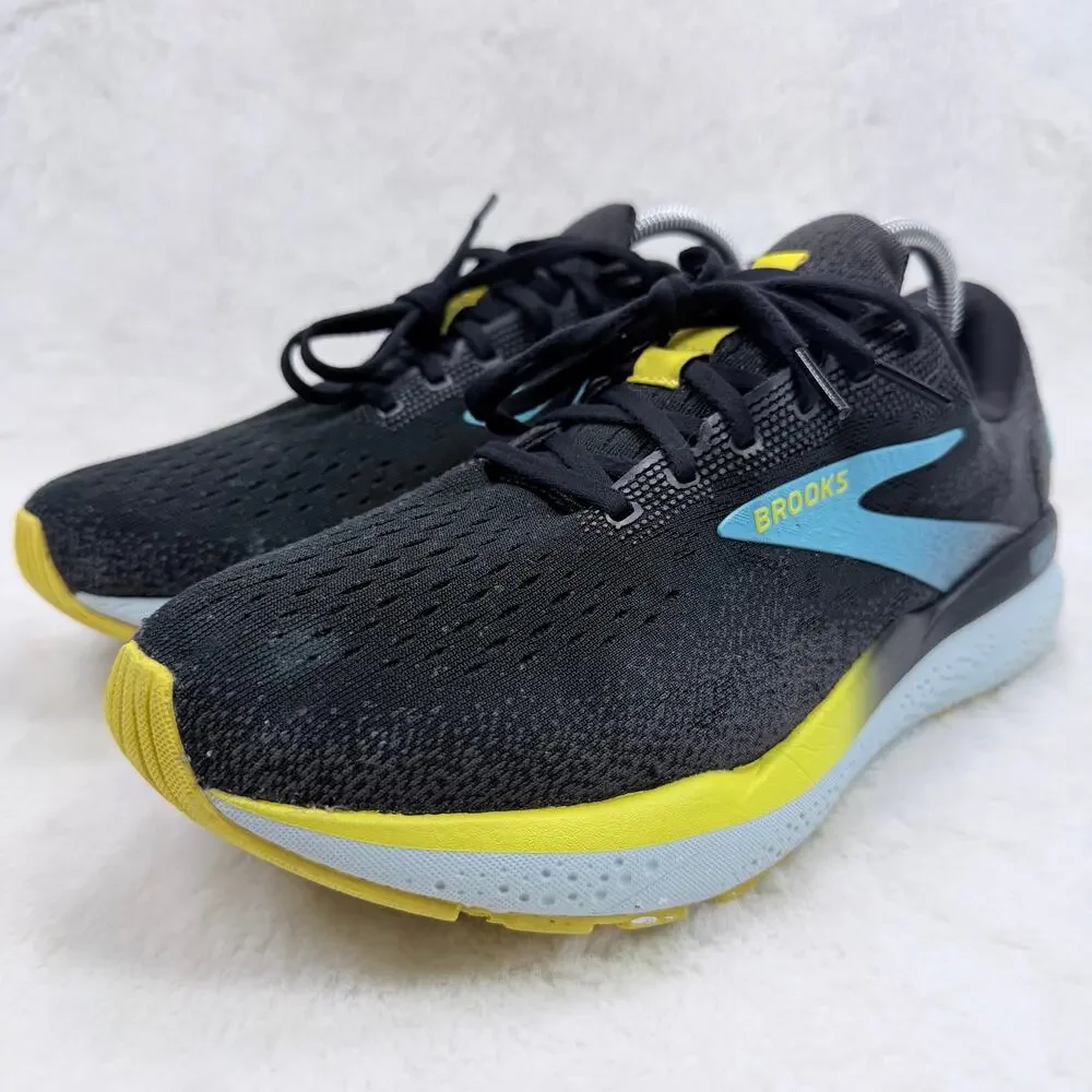 Brooks | Shoes | Brooks Ghost 6 Mens Running Shoes Black Blue Yellow ...